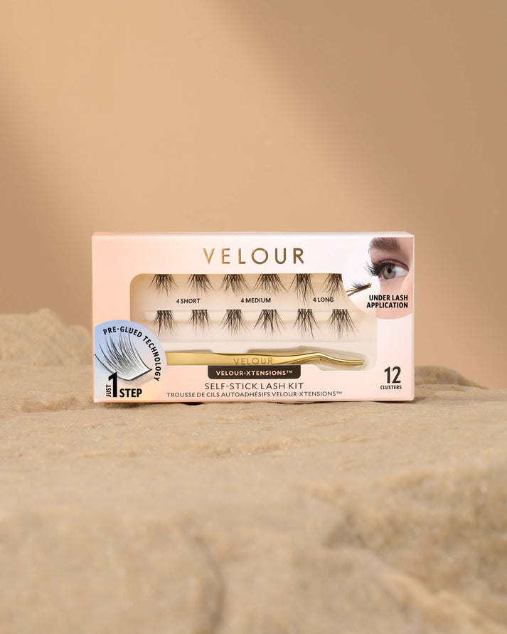 Velour Xtensions邃 Self Stick Lash Kit Pre Glued Clusters Velour Beauty