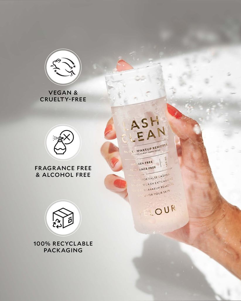 Lash Clean | Lash Cleanser for False Lashes | Velour Beauty